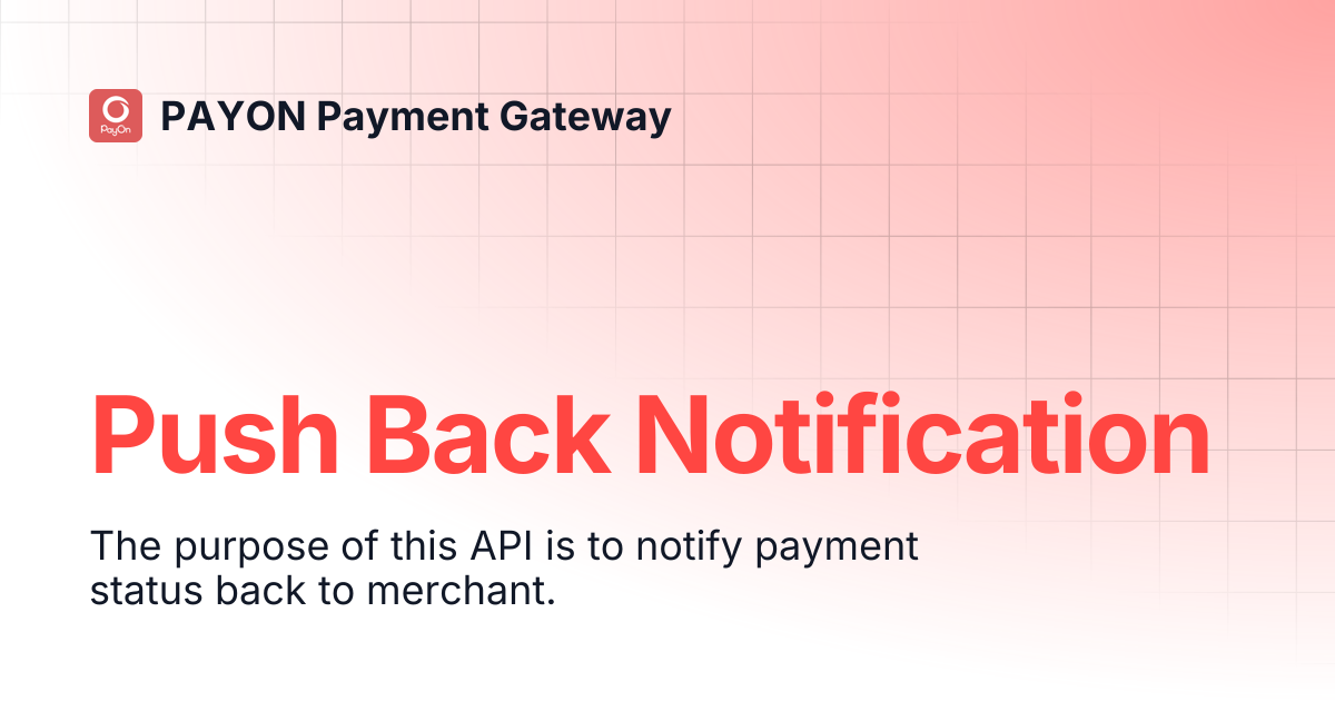 Push Back Notification | PAYON Payment Gateway